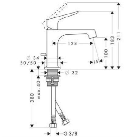 Hansgrohe Axor Citterio M Waschtischarmatur Chrom 34010000